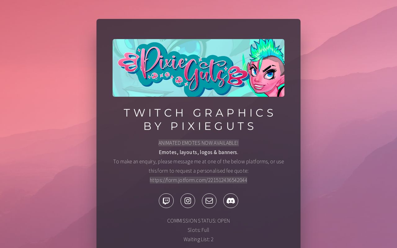Twitch Graphic Commissions